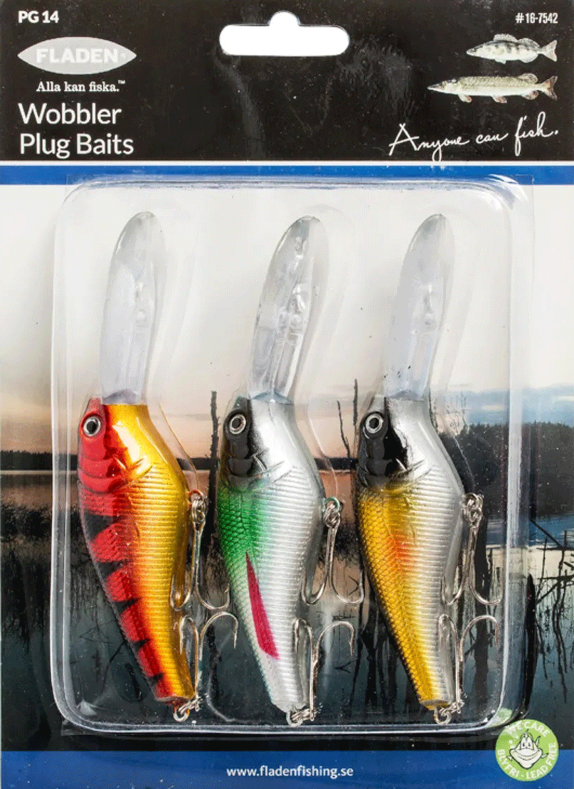 Wobbler 3p 12cm fat shad flytande - Cabom