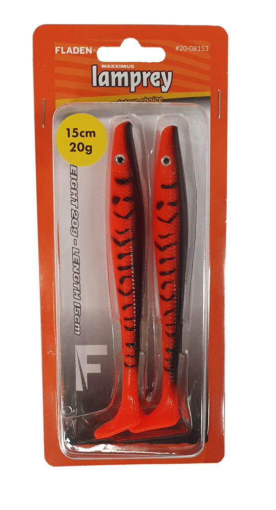 Maxximus Lamprey Jigg Red Tiger - 15cm 2-pack - Cabom